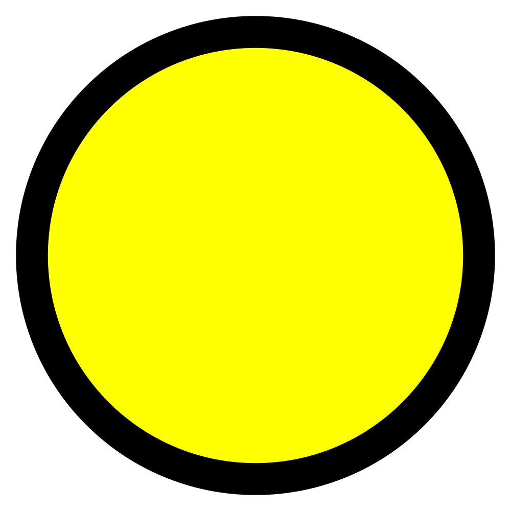 Black With A Dot Of Yellow I Logo