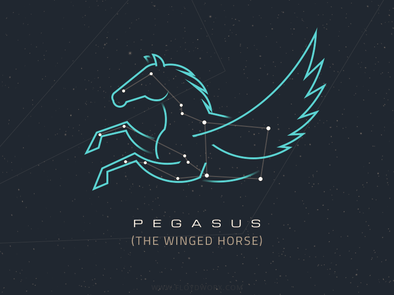 Pegasus with Star Logo