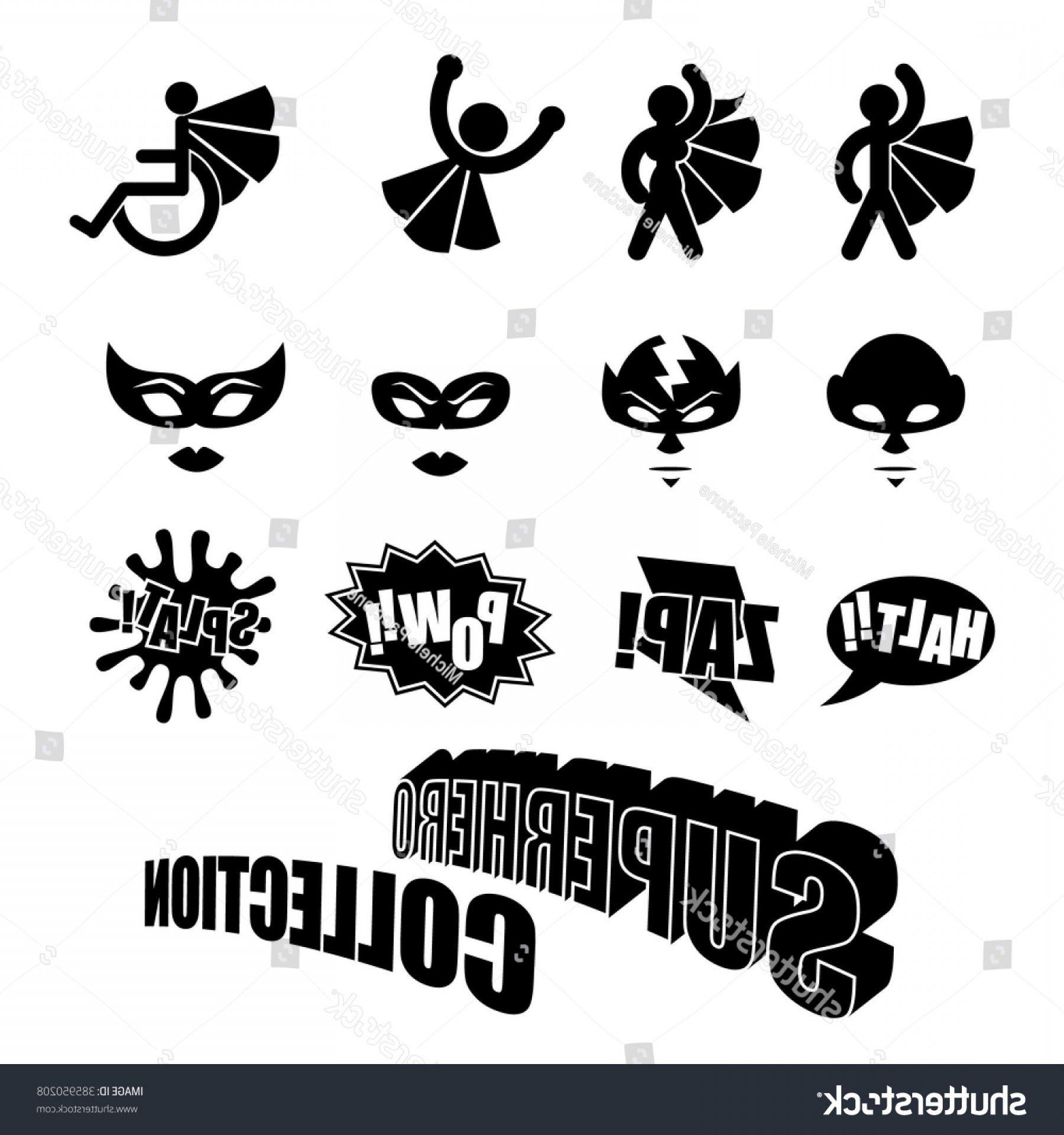 Black and White Superhero Logo