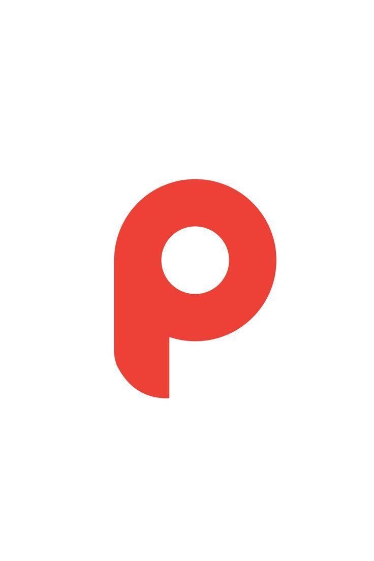 All Red P Logo LogoDix