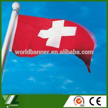 Red Flag with White Cross Logo - LogoDix