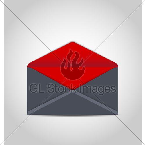 Red Open Envelope Logo